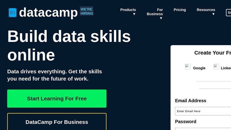 data camp copy with html & css