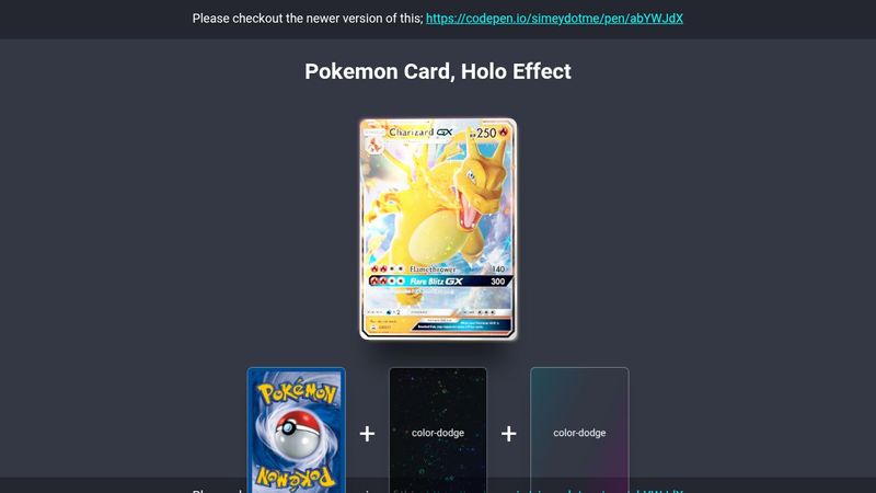 Pokemon Card Holo Effect