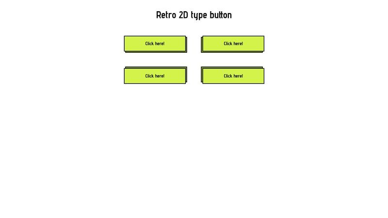 Retro 2D type button