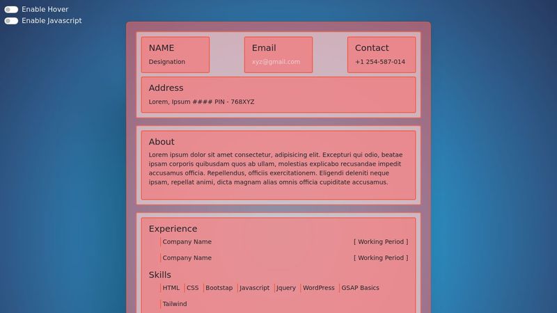 3D Resume