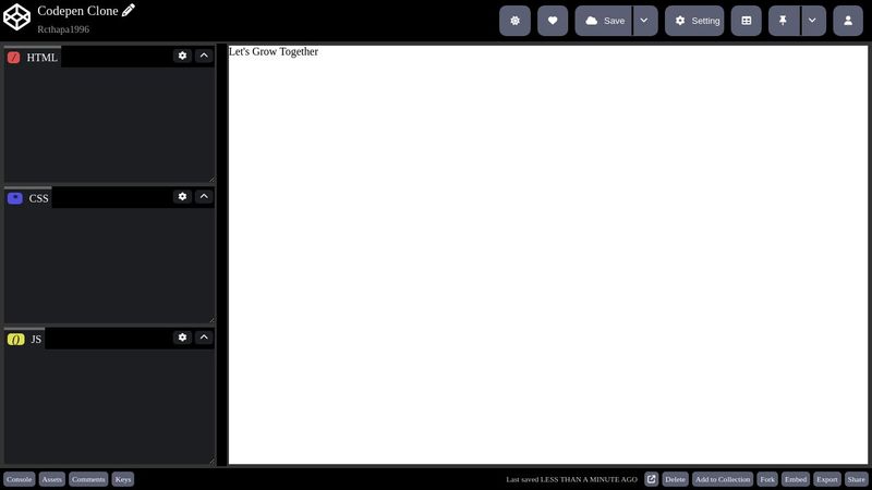 Codepen Clone Original