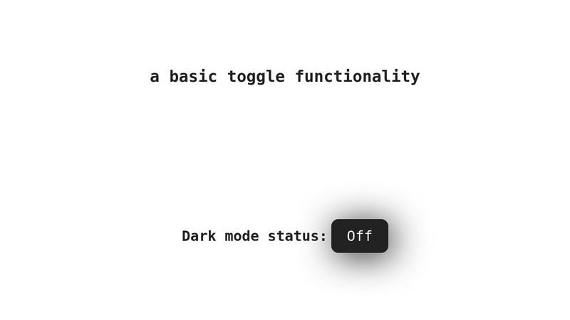 Basic Toggle Button Functionality