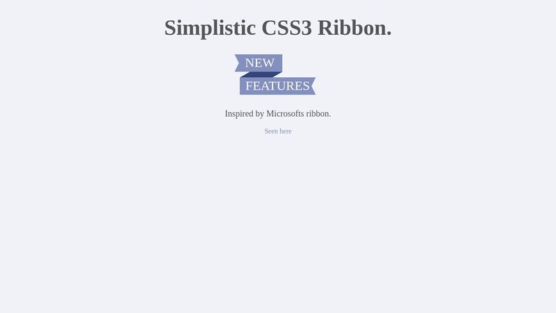 Simplistic CSS3 Ribbon Microsoft Inspire