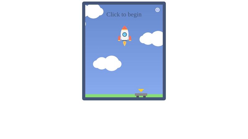 Rocket Landing Game.