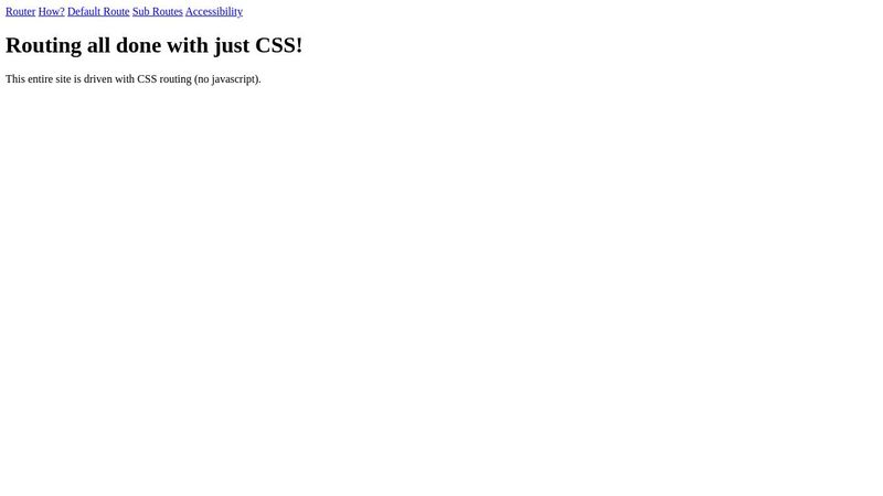 CSS Router