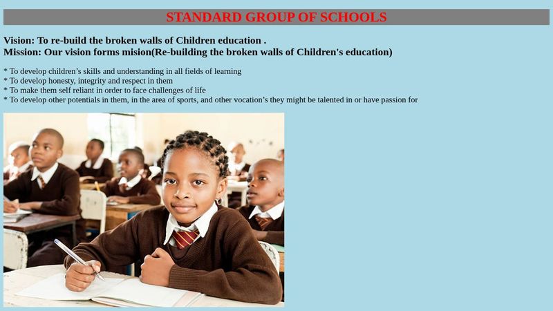 TASK 3A School landing page.