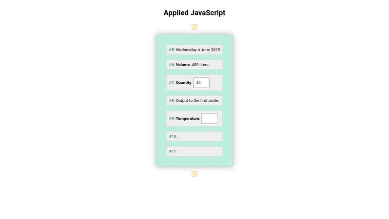 Applied JavaScript Activity - Cabe Lee