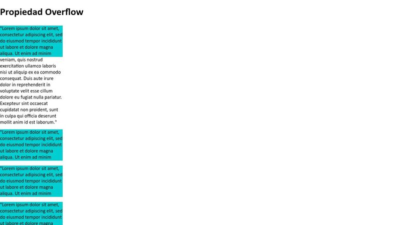 Aprendiendo CSS - Propiedad Overflow