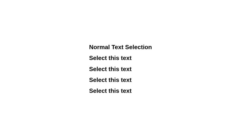Text selection color change in CSS