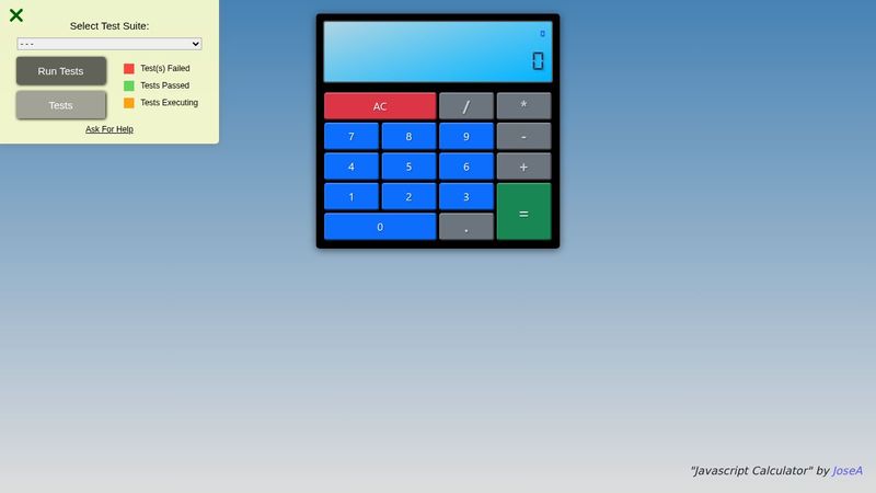 Javascript Calculator | freeCodeCamp Cert