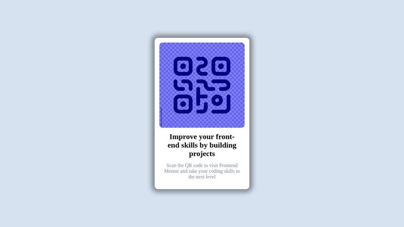 QR code component sketch - frontendmentor