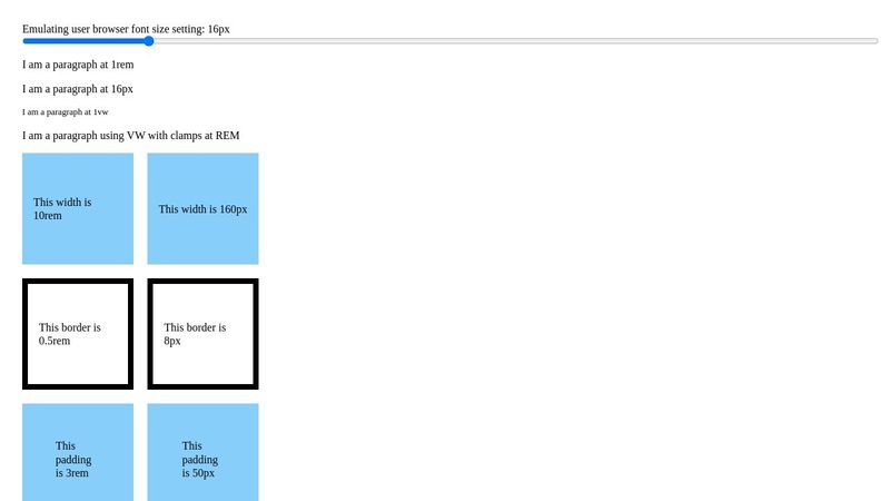 The difference between px and rem in font scaling