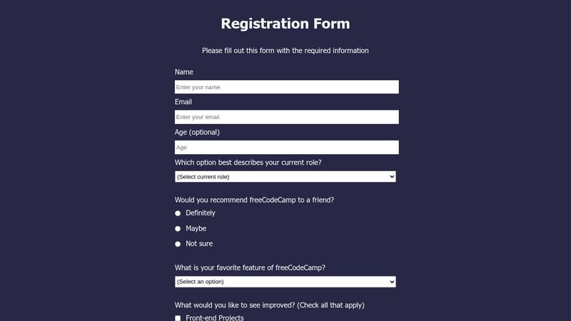 Registration Form