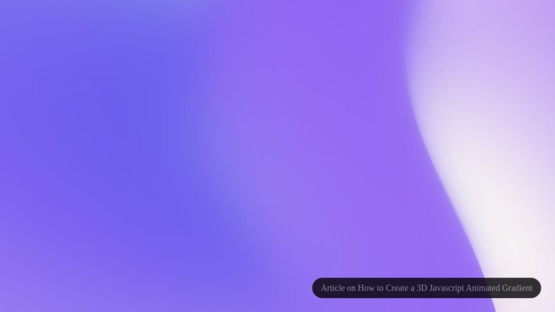 Javascript WebGL Animated Folding Gradient Effect