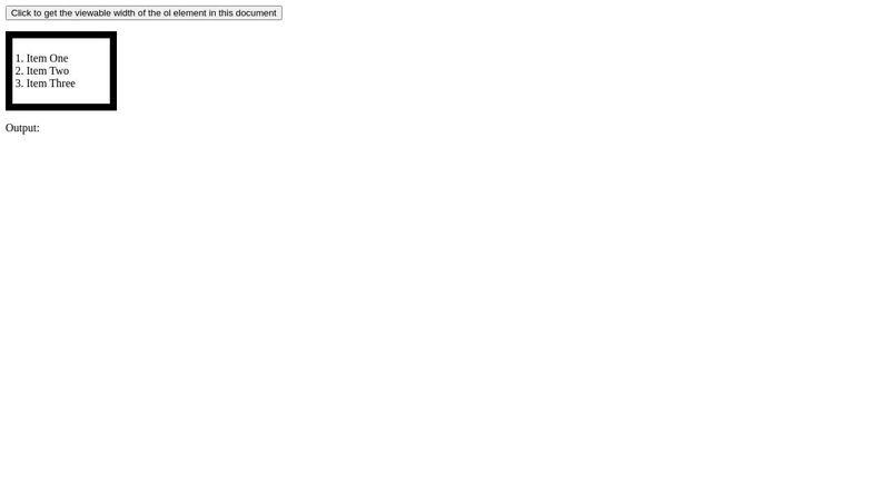 using offsetWidth Property in JavaScript