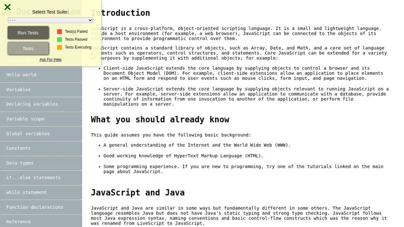 Technical Documentation Page