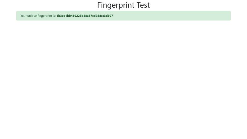 Fingerprint Using Fingerprintjs