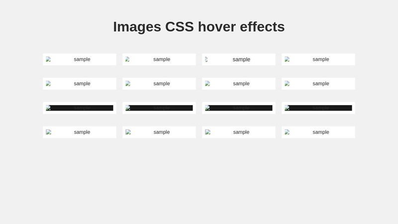 Images. CSS Hover