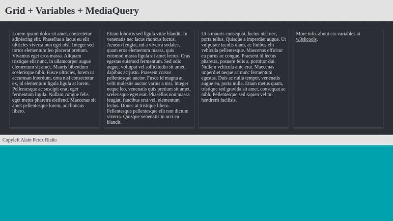 Grid + Variables + MediaQuery