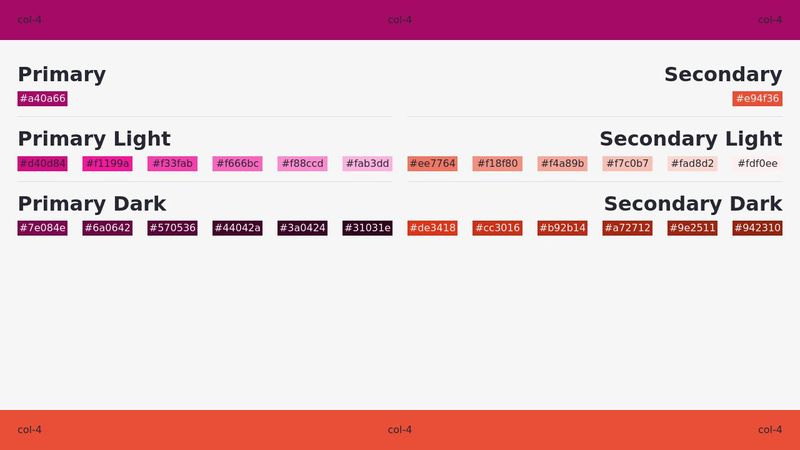 Primary SCSS Color Variants