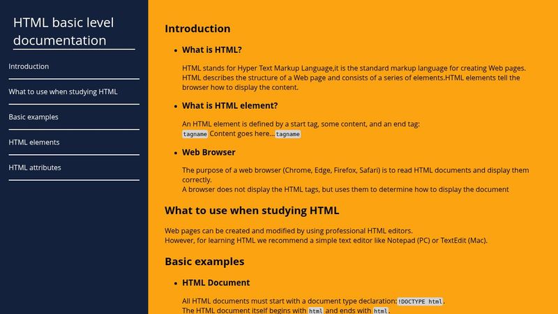 Technical Documentation Page