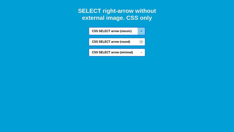 SELECT right-arrow with CSS