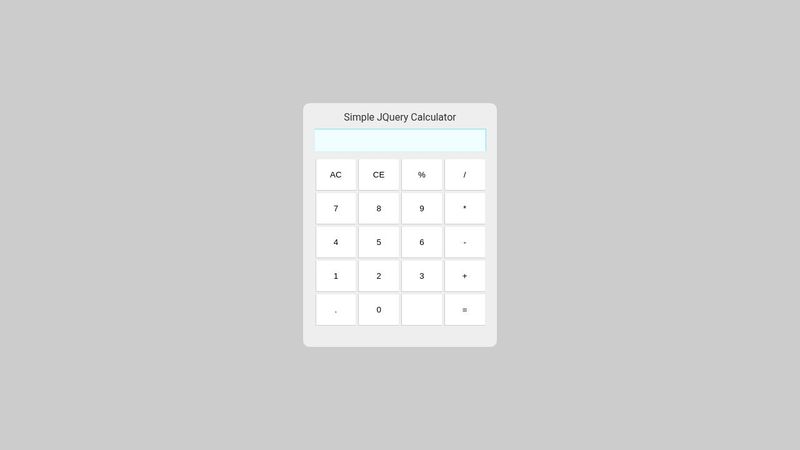 Simple JQuery Calculator