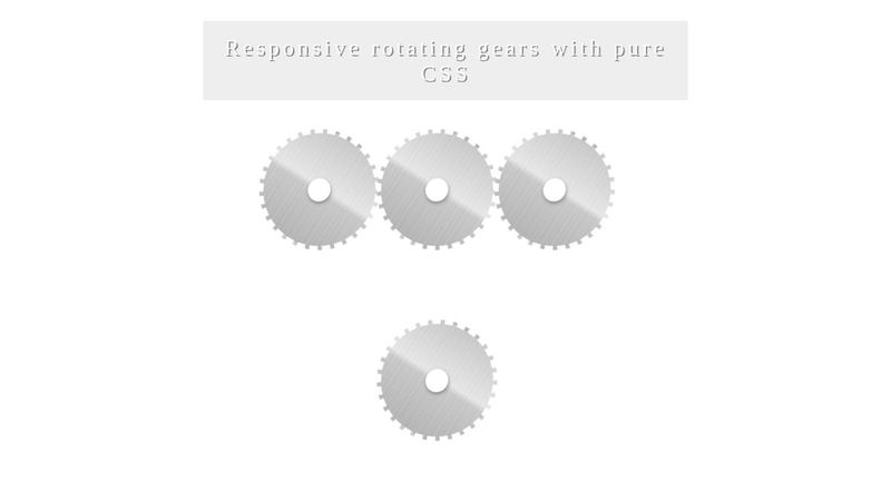 Responsive rotating gears with pure CSS animation