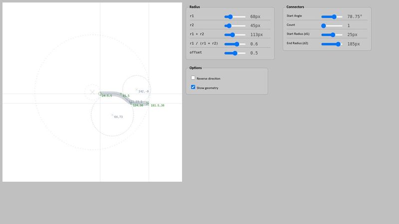 Connector, rounded corners (arcTo) #4, common