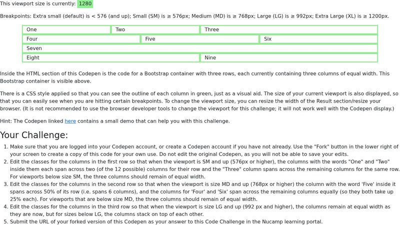 Code Challenge: Bootstrap Grid System