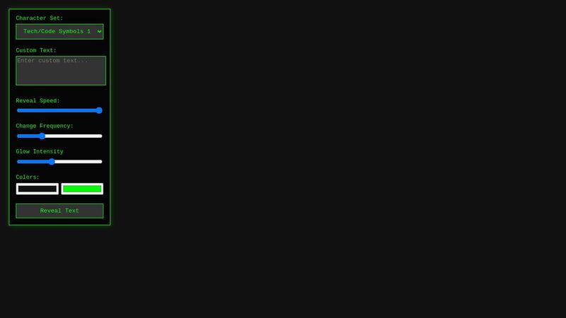 Hacker Text Scramble Glitch