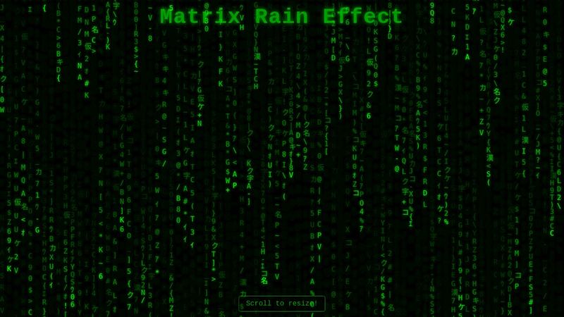 Matrix Rain Effect