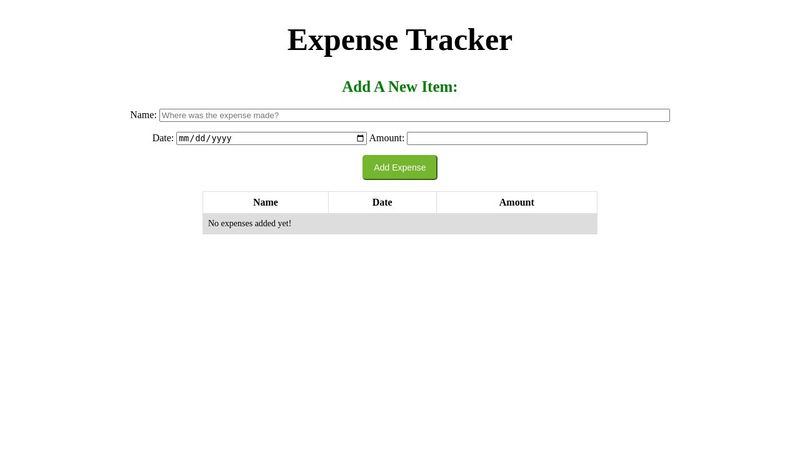 Expense tracker