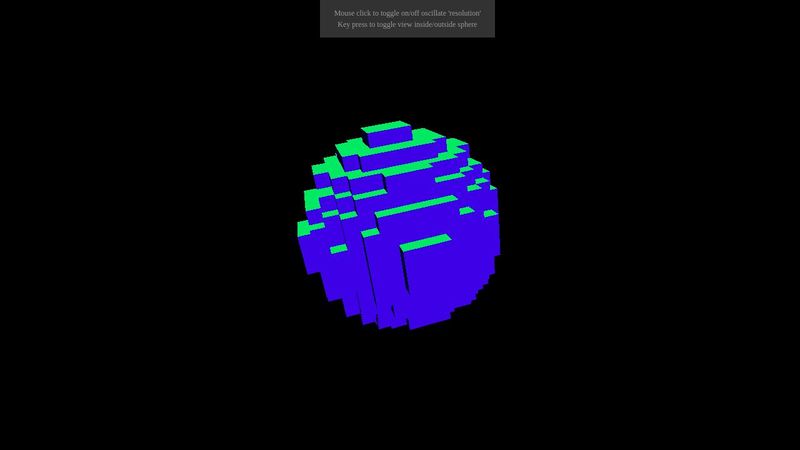 Voxel Sphere - p5.js