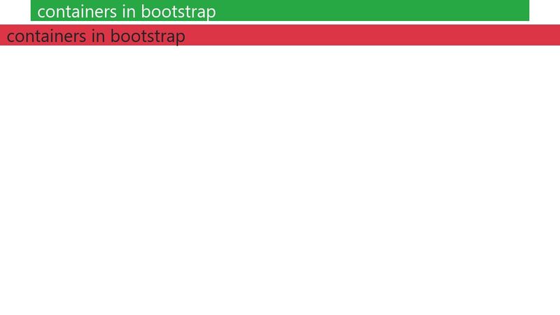 containers in bootstrap