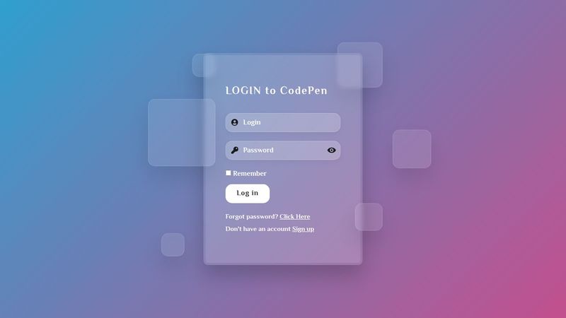 Glassmorphism | Login Form -> HTML & CSS