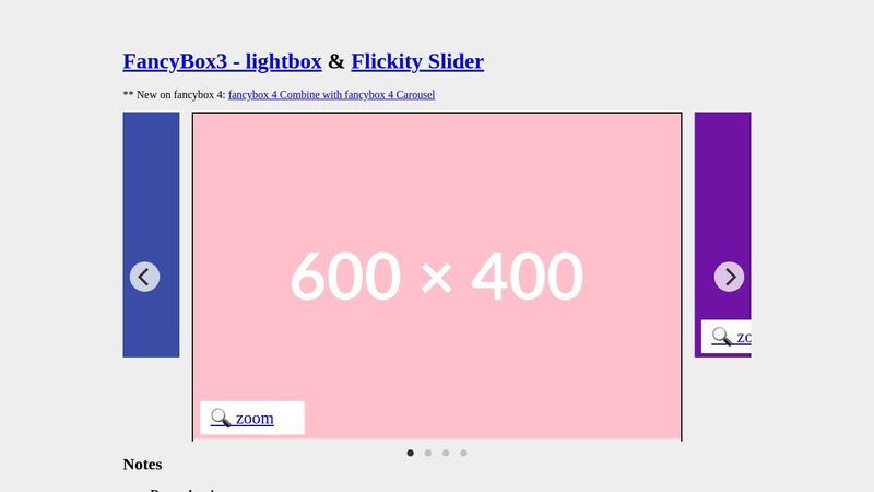 Flickity Js(Slider/Carousel) & Fancybox3 Js(Lightbox Gallery)