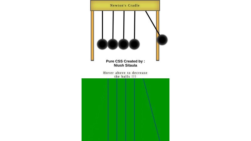 Newton's Cradle - CSS by Niush