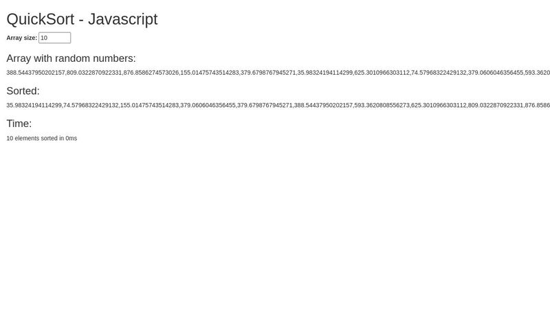 QuickSort implementation