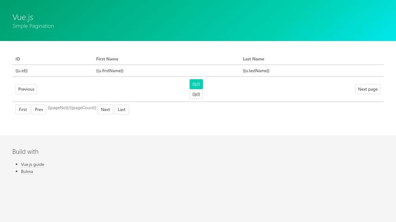 Vue.js - Simple Pagination