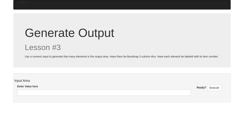 Lesson 3 - Generate output - bootstrap