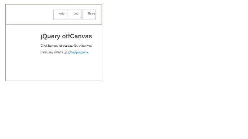 Simple Offcanvas with jQuery & CSS