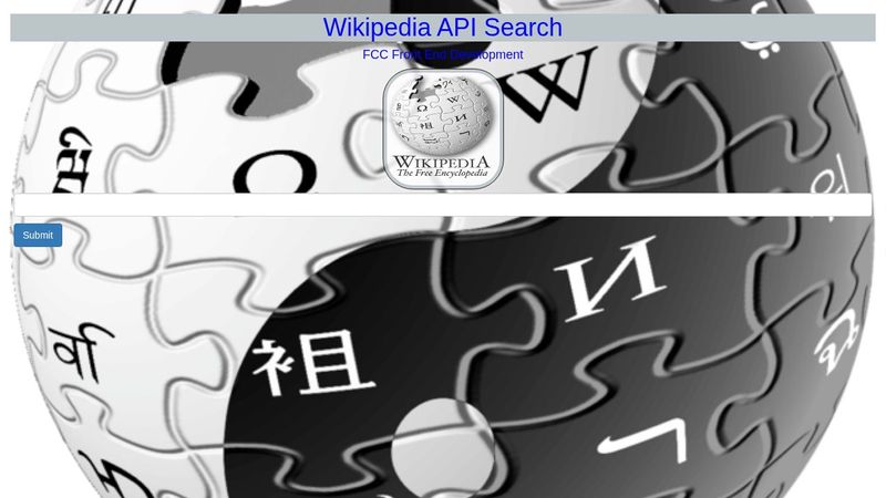 Wiki search API viewer