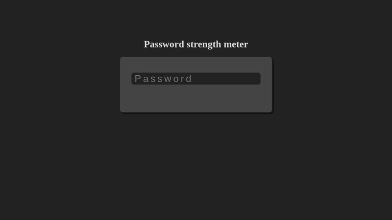 Password strength meter