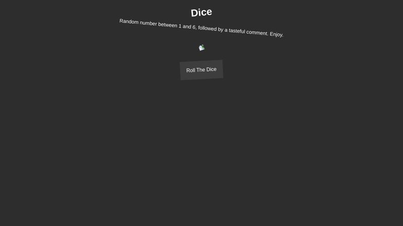 Commenting Rolling Dice with JavaScript