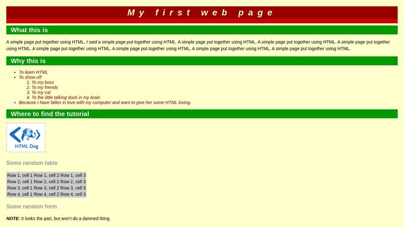 HTML/CSS beginner tutorial