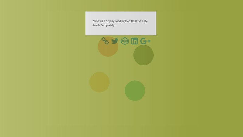 Display a Loading Icon Until the Page Loads Completely
