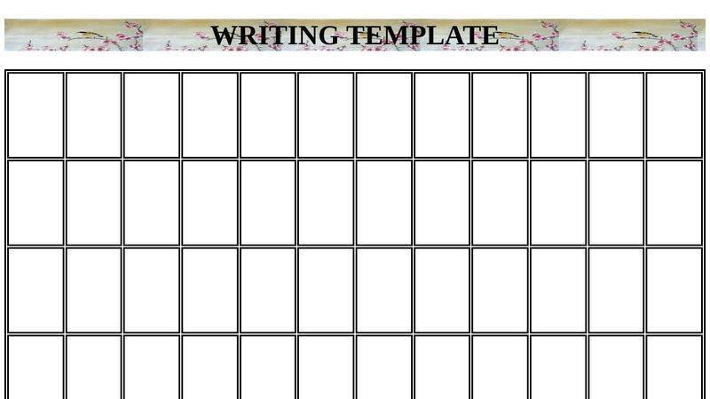 Writing Template Writing Template