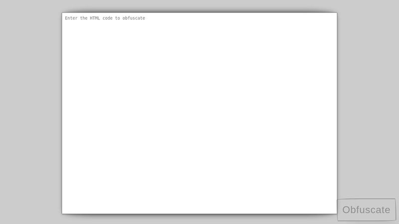 HTML code Obfuscator
