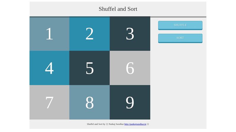 JavaScript - Shuffle and Sort
